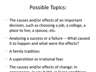The causal analysis essay | PPT