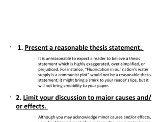 The causal analysis essay | PPT