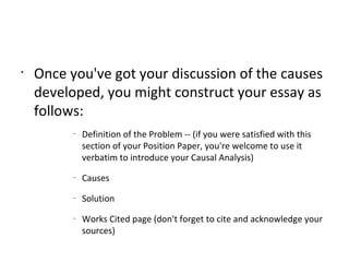 The causal analysis essay | PPT