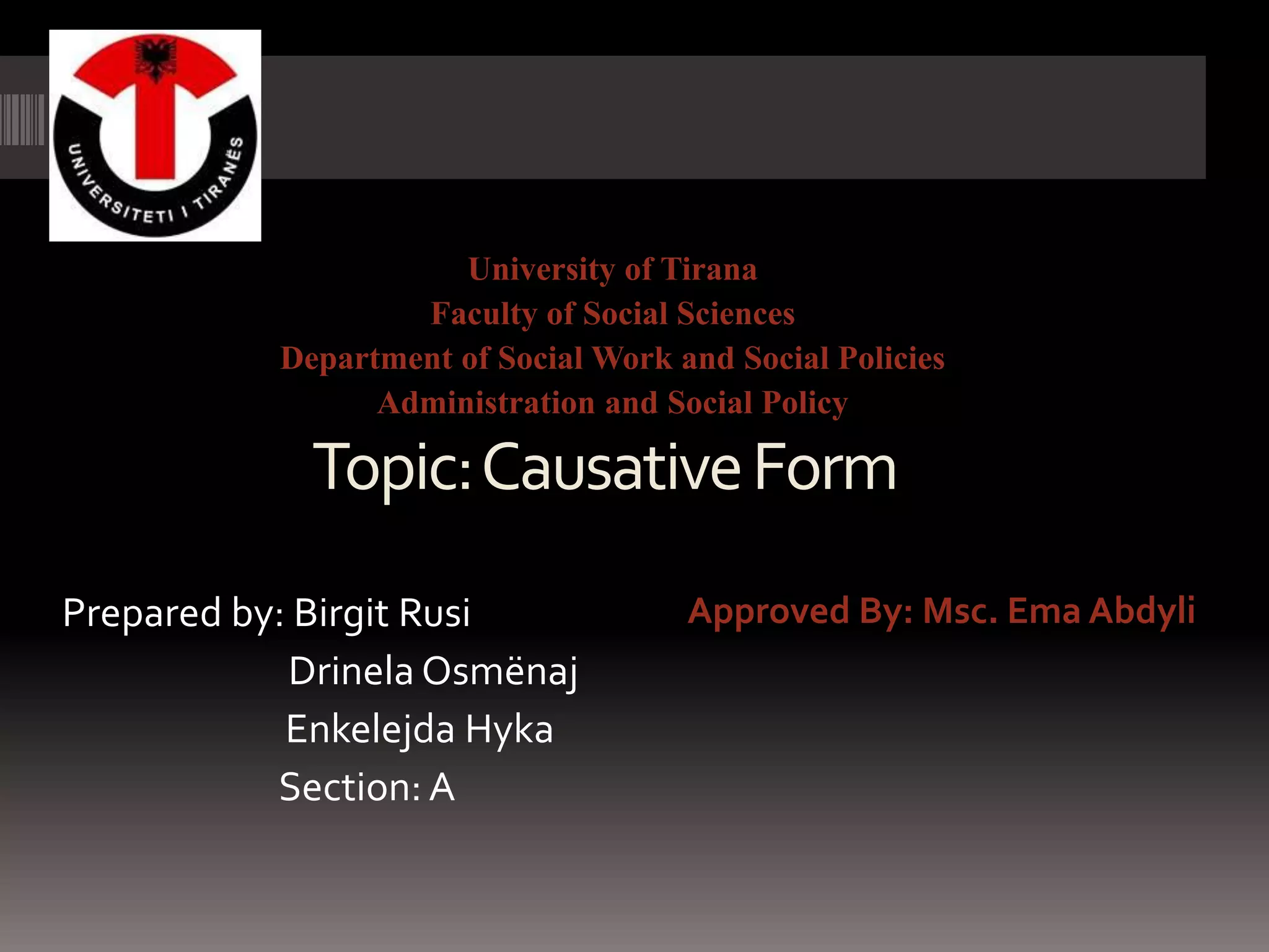 The Causative Form | PPT