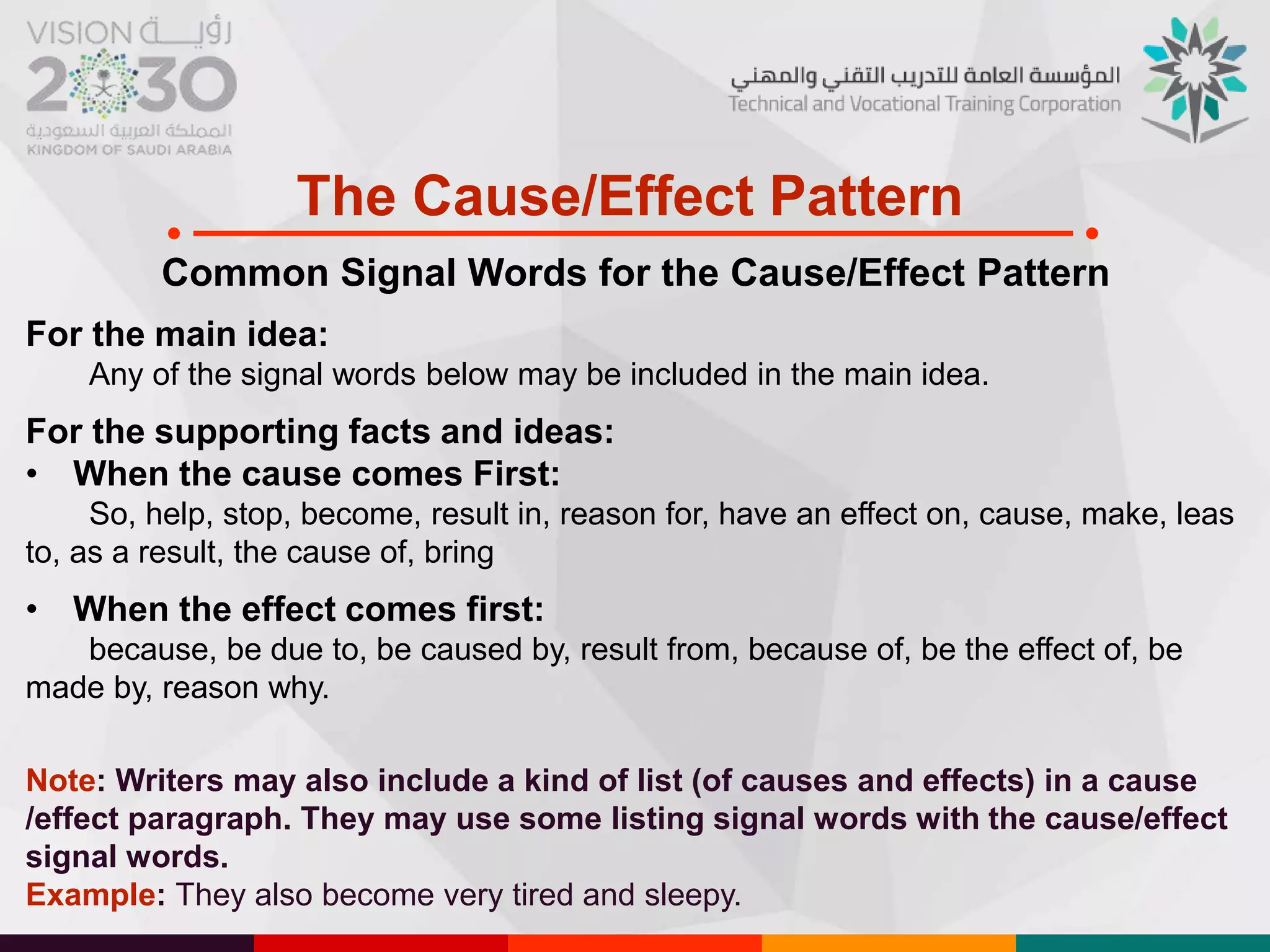 The cause effect pattern | PPTX