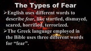 The causes of fears and phobias | PPTX