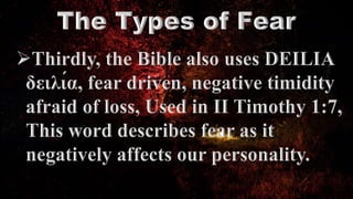 The causes of fears and phobias | PPTX