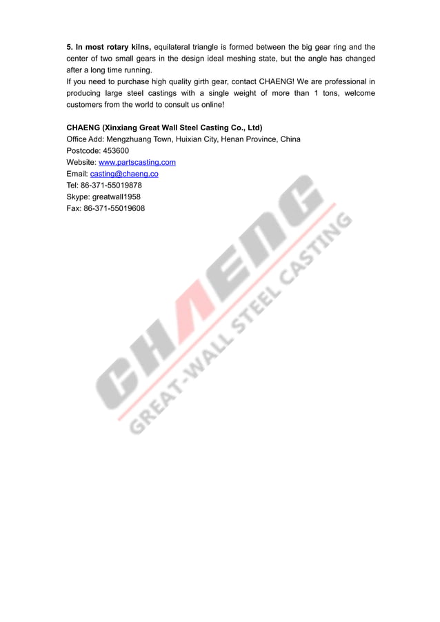 The causes of rotary kiln girth gear vibration | PDF