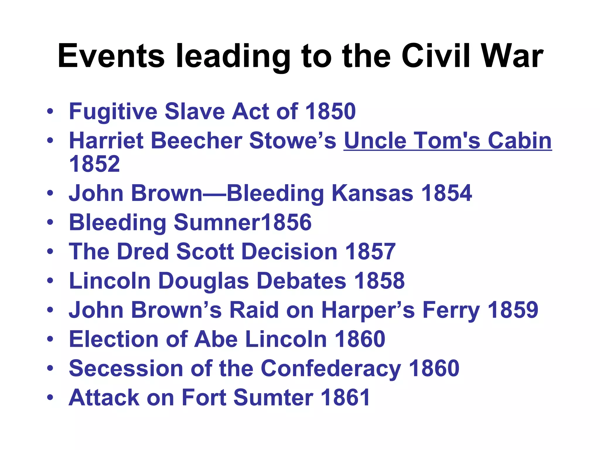 The causes of the civil war | PPT