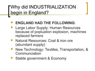 The Causes of the Industrial Revolution 1.ppt