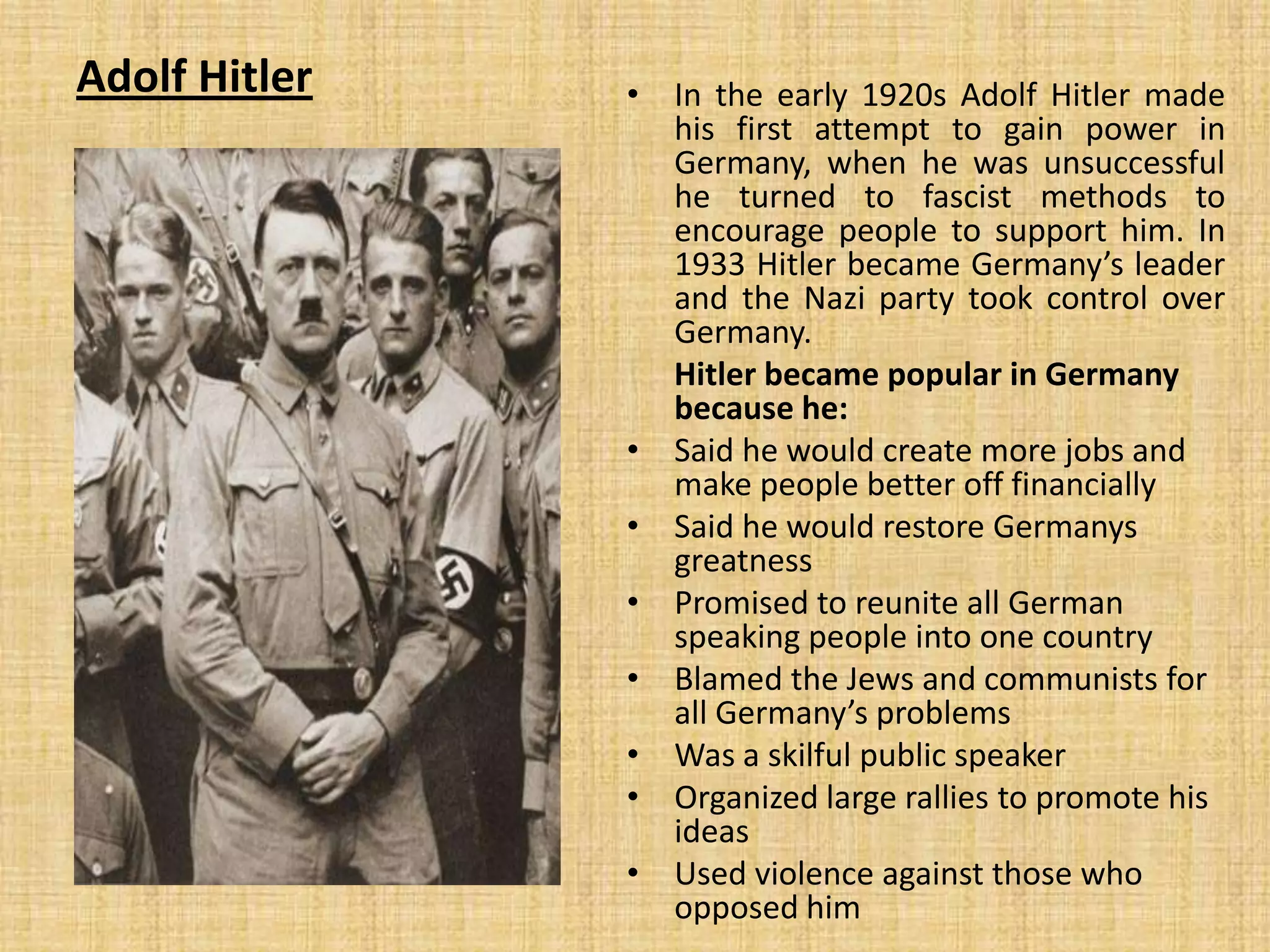 The causes of ww2 powerpoint presentation | PPTX