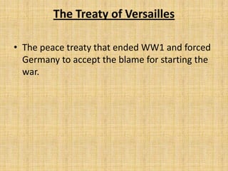 The causes of ww2 powerpoint presentation | PPTX