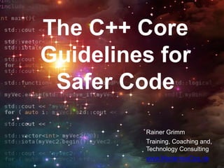 The c++coreguidelinesforsavercode | PPT