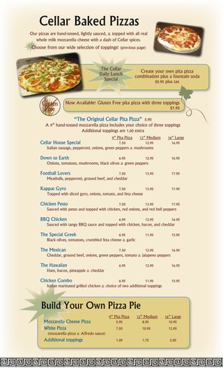 The Cellar New Menu 2013 | PDF