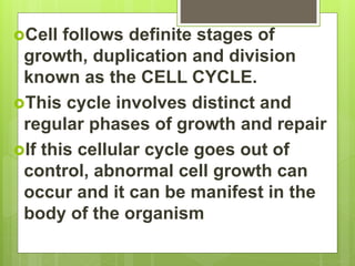 The cell cycle | PPTX | Biological Sciences | Science