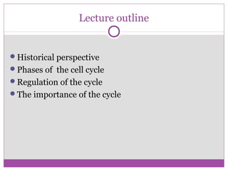 The cell cycle, basic concepts | PPT