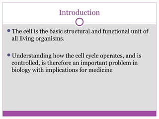 The cell cycle, basic concepts | PPT