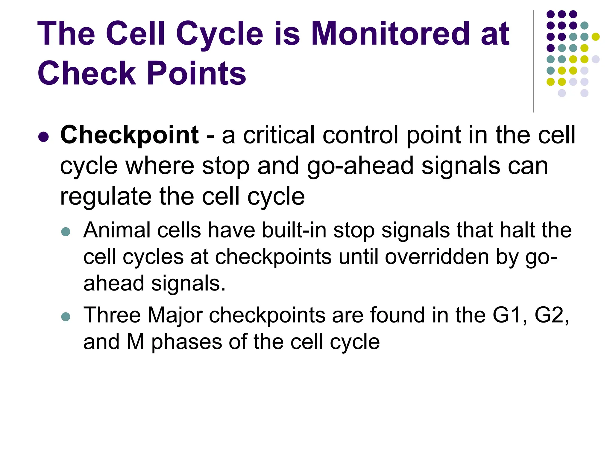 The Cell Cycle & Cancer.ppt appplied genetics | PPT