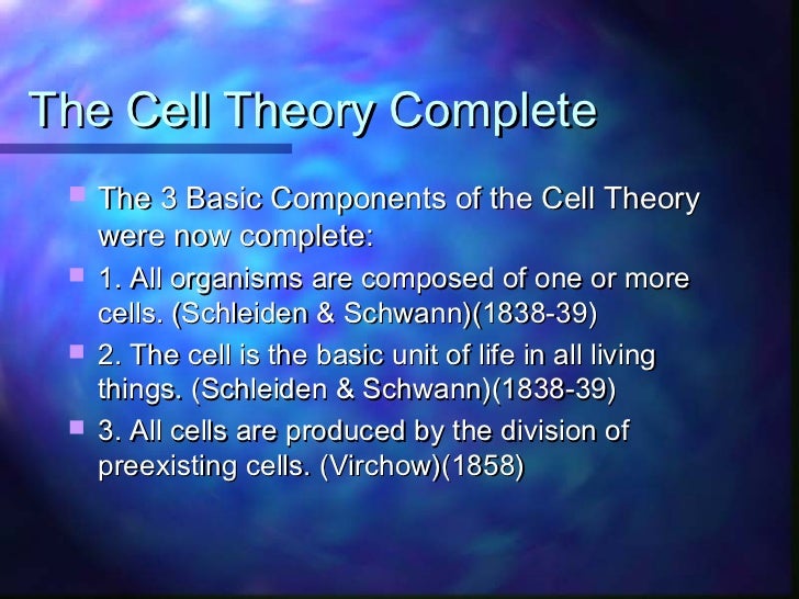 Cell Theory 3 Parts