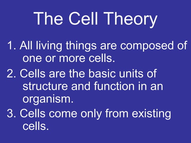 The cell theory | PPT