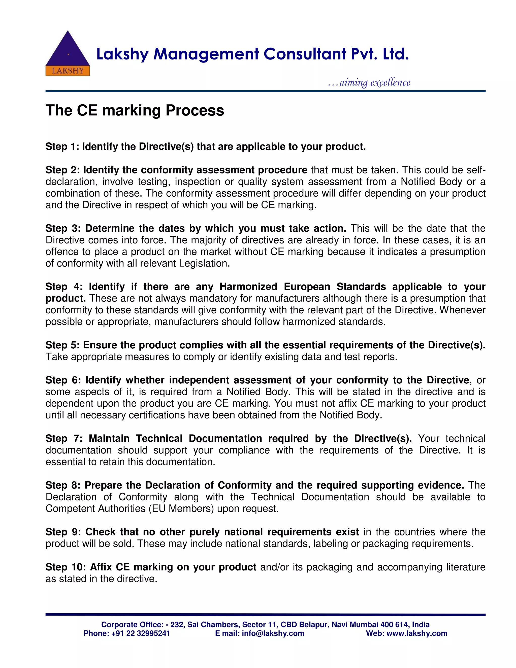 The ce marking process | PDF