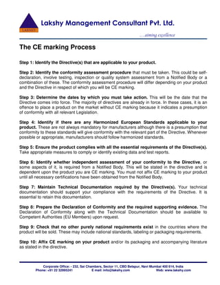 The ce marking process | PDF