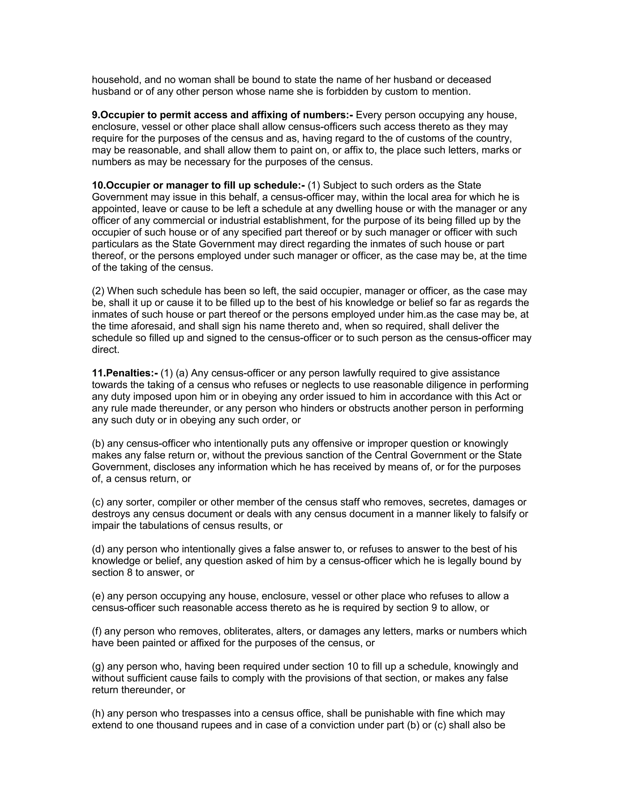 The census act 1948 | PDF