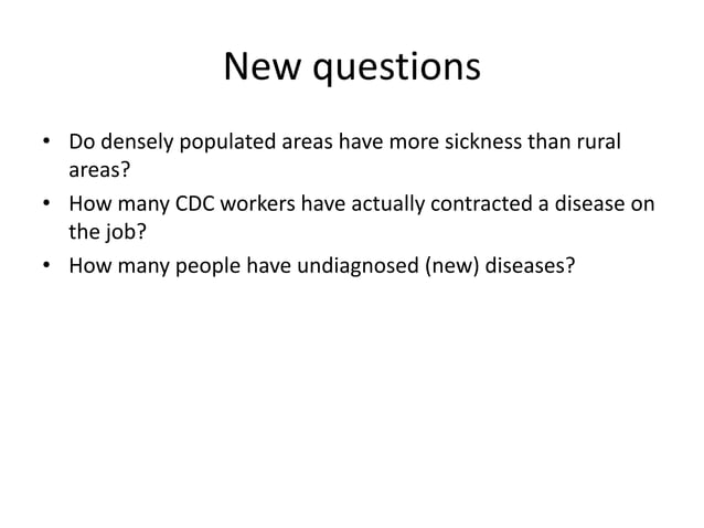 The center for disease control and prevention database | PPT