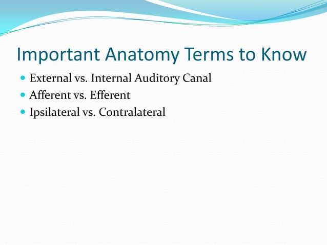 The central auditory system | PPTX