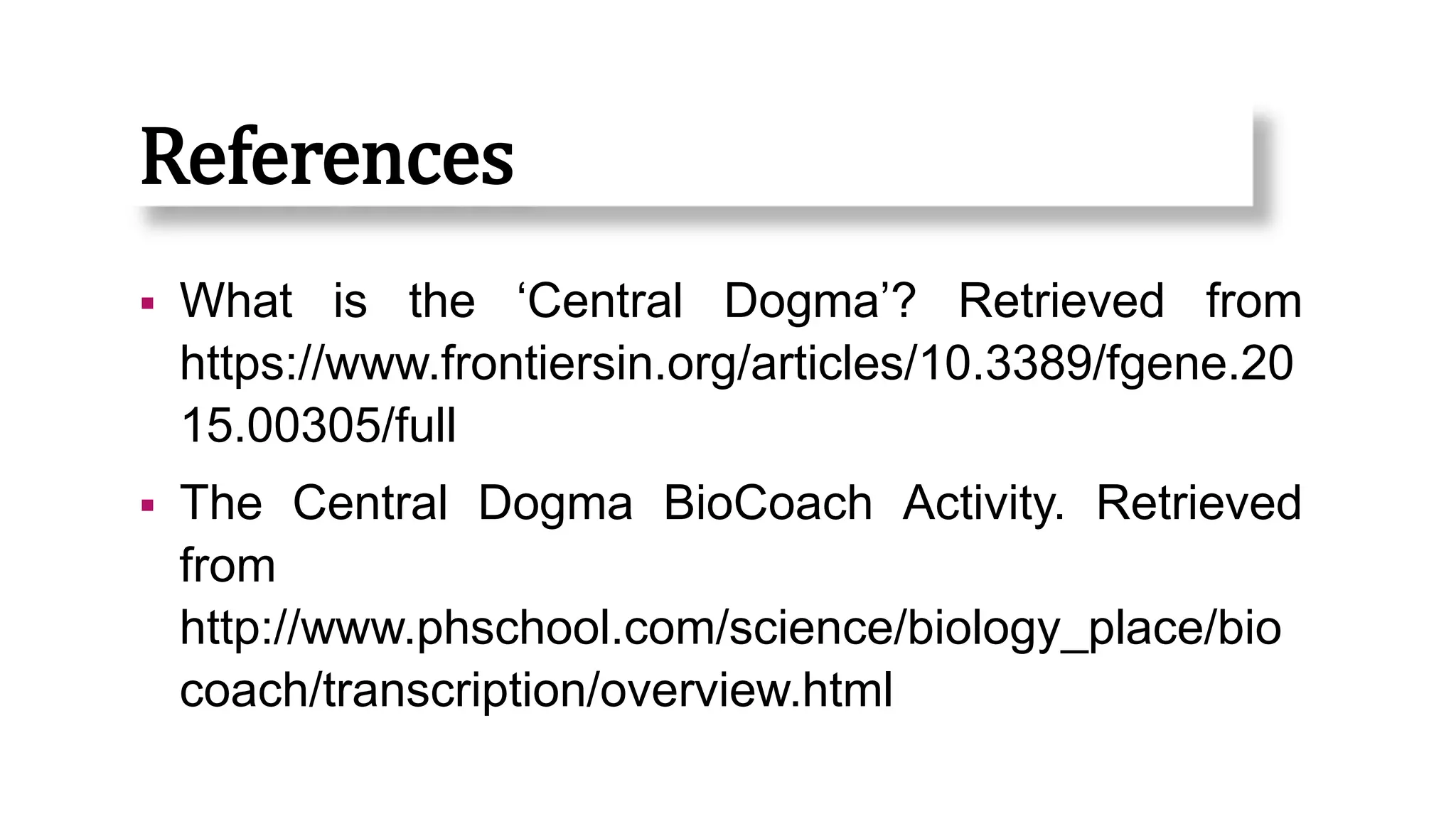The Central Dogma: An Introduction | PPTX