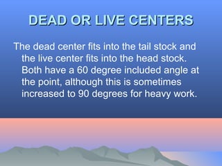 The centre lathe | PPT