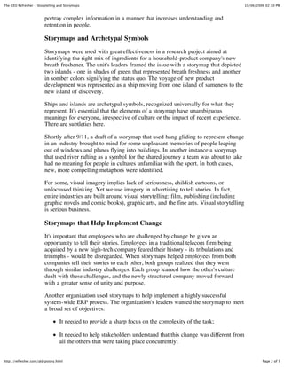 The Ceo Refresher Storytelling And Storymaps | PDF