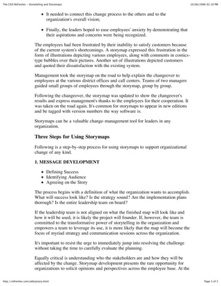 The Ceo Refresher Storytelling And Storymaps | PDF