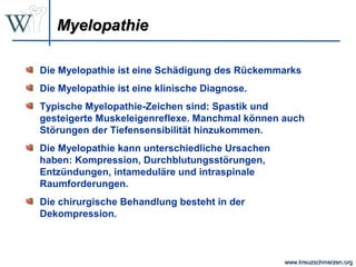 The cervical myelopathy. | PPT