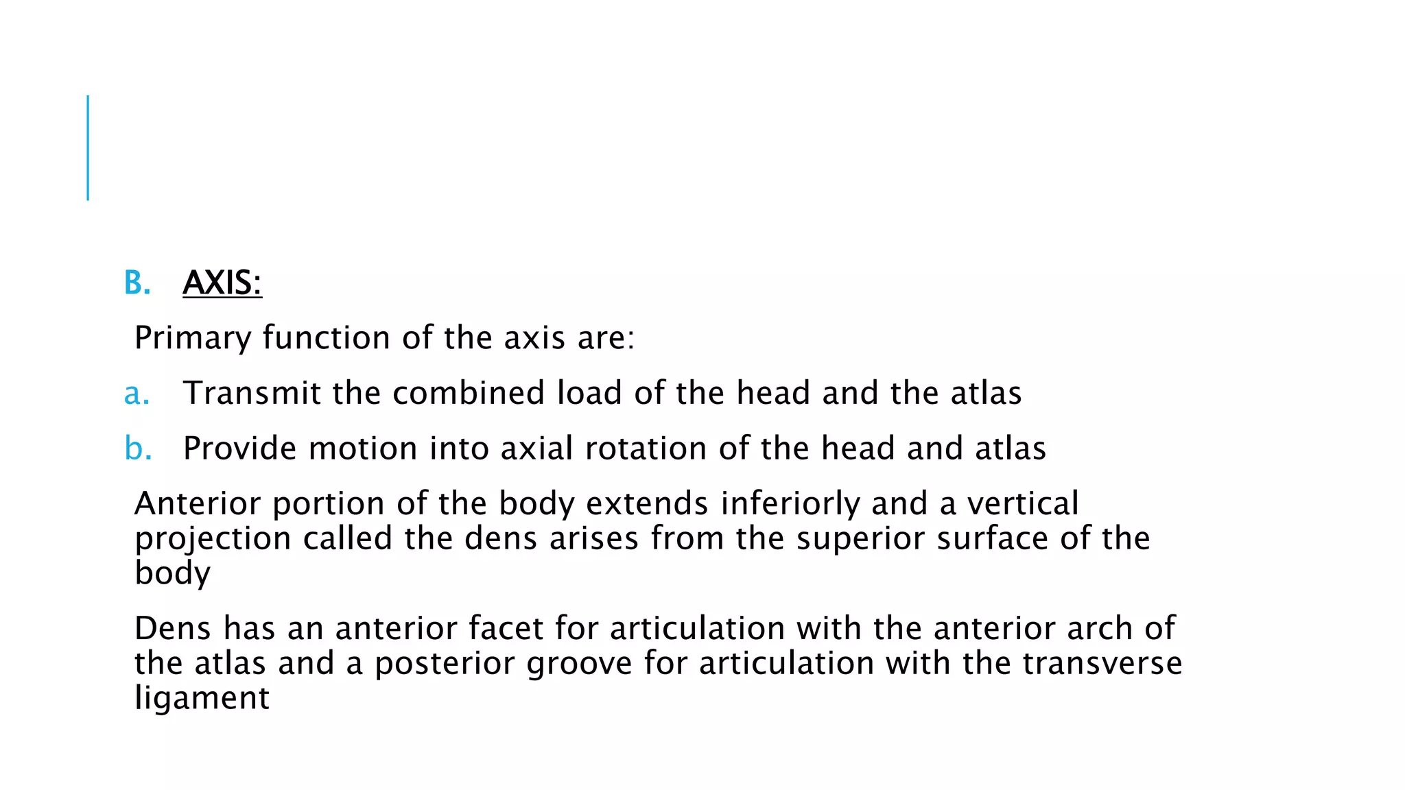 The cervical spine | PPTX