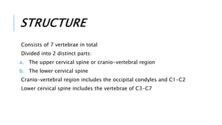 The cervical spine | PPTX