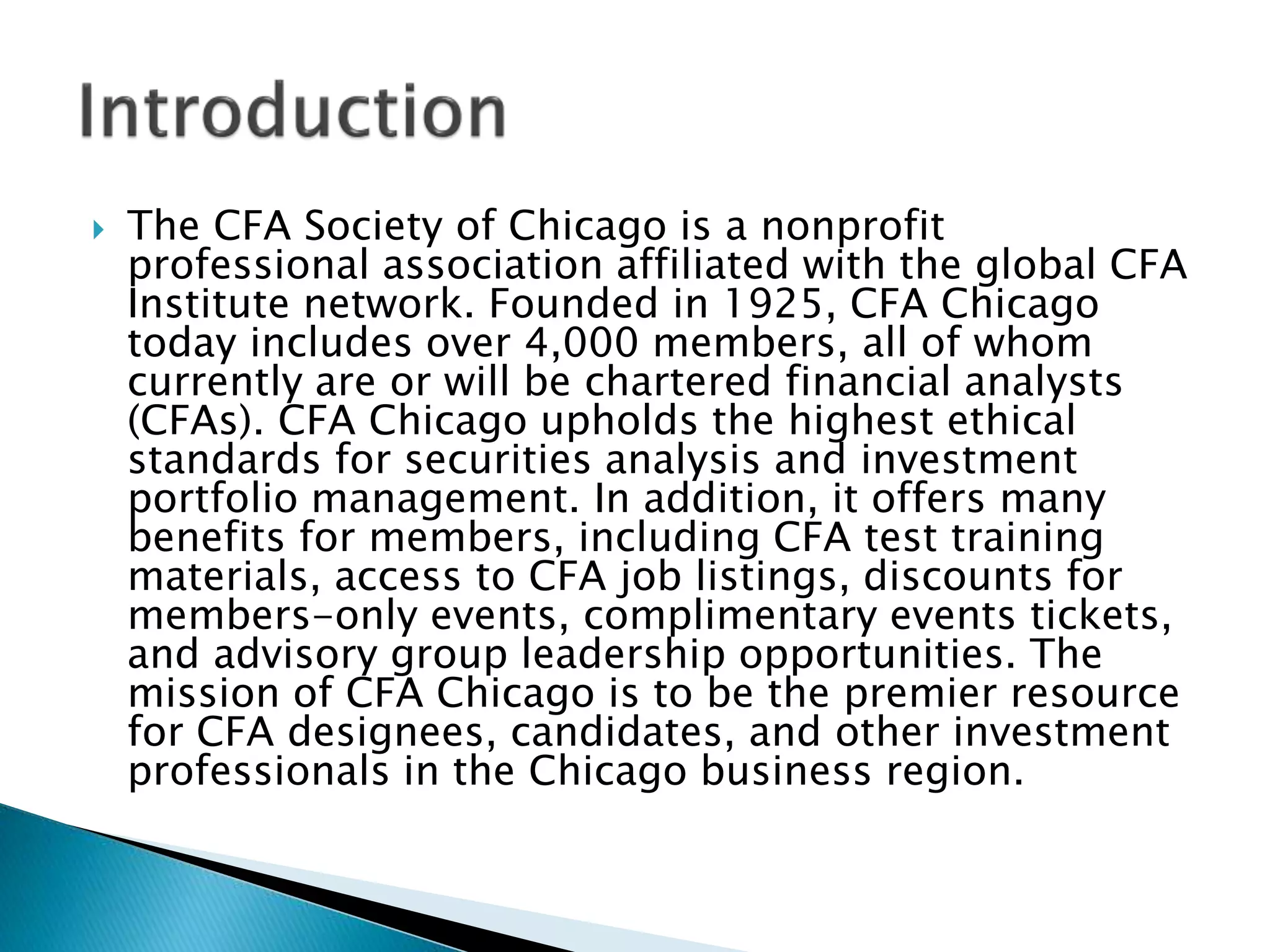 The CFA Society of Chicago | PPTX