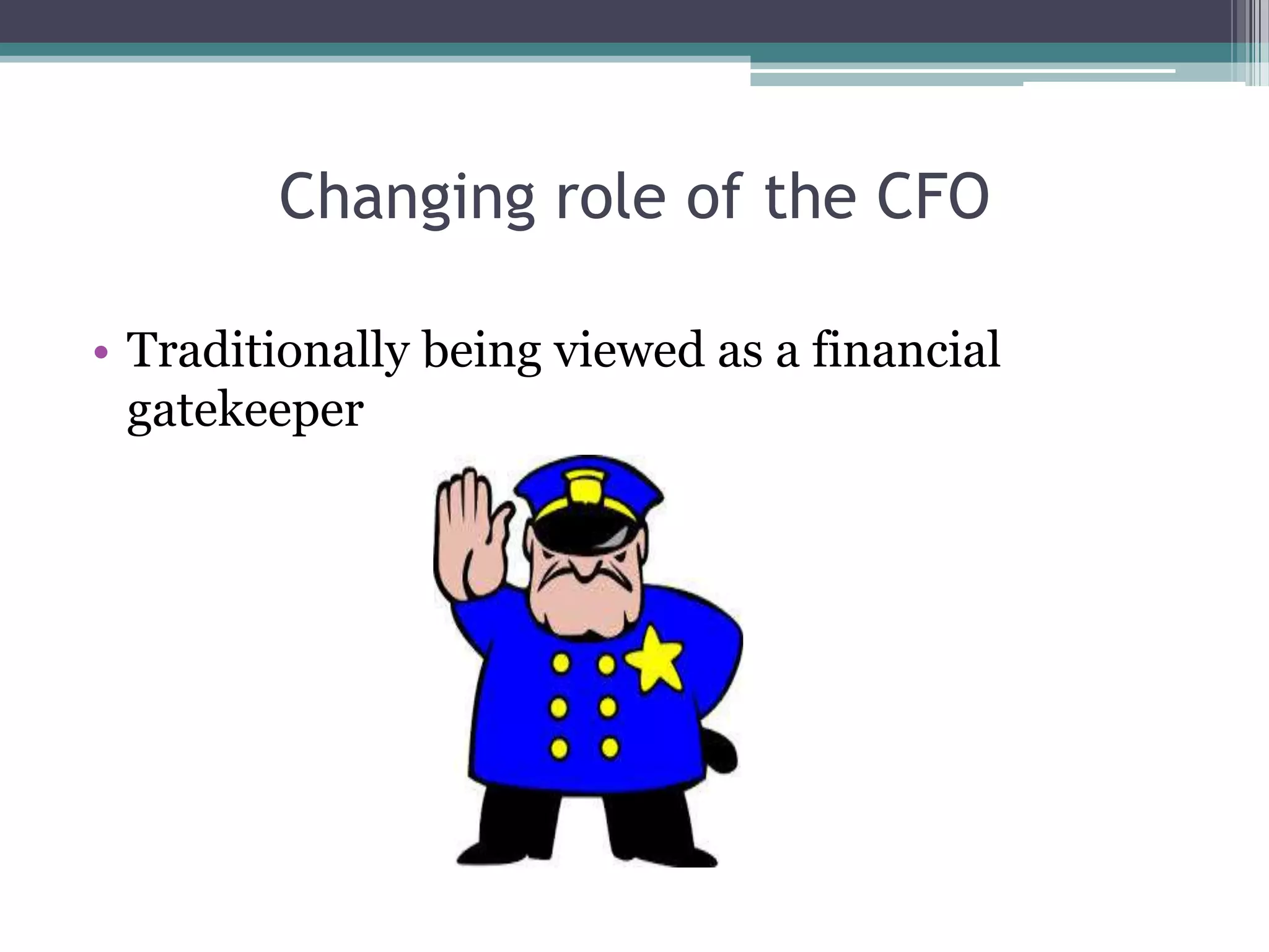 The CFO contemporary role | PPTX