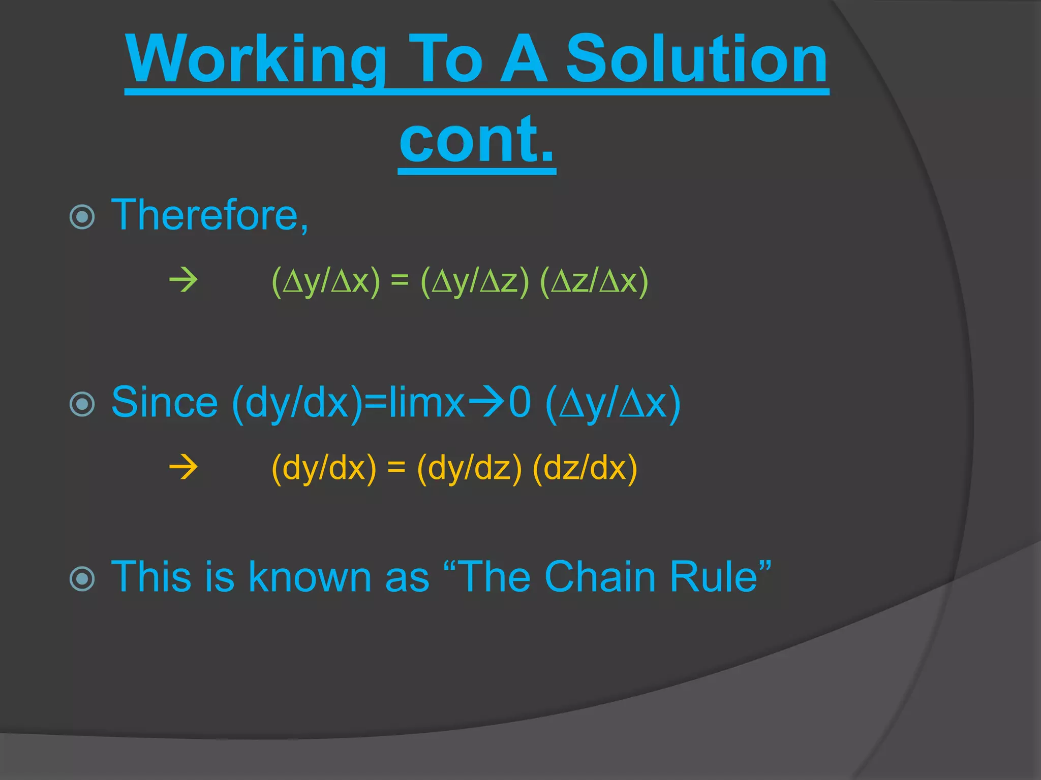 The Chain Rule Powerpoint Lesson | PPTX