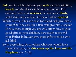 Sermon on the Mount Conclusion | PPT