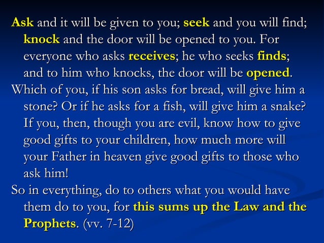 Sermon on the Mount Conclusion | PPT