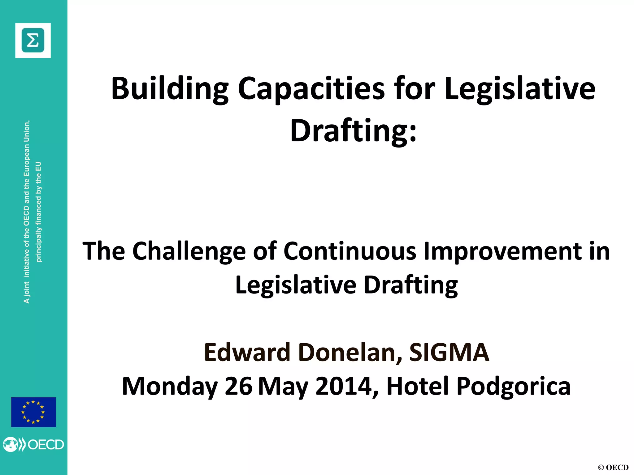The challenge of continuous improvement in legislative drafting | PDF