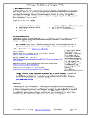 The challenge of PST files in 2013 | PDF