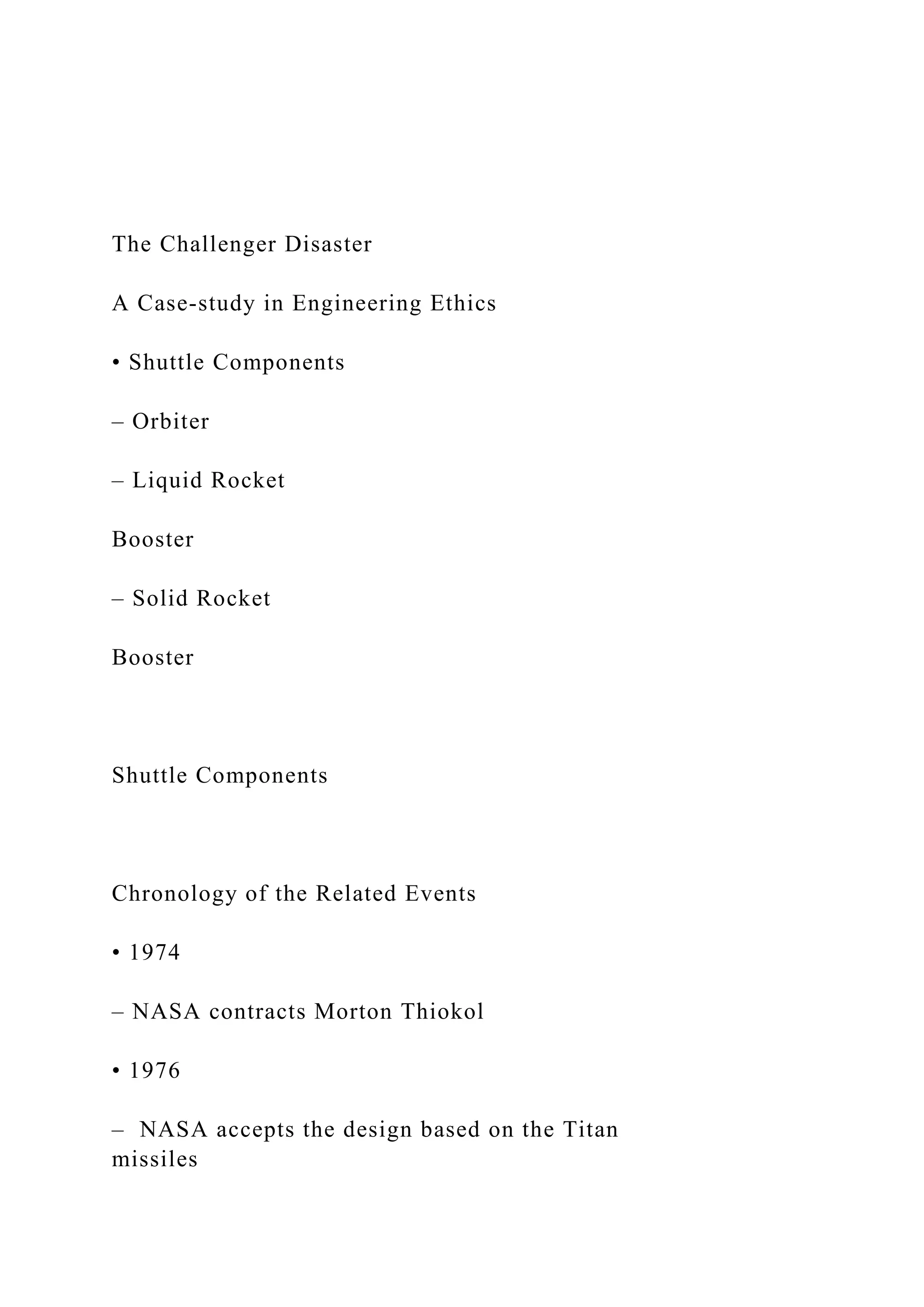 The Challenger Disaster A Case-study in Engineering Ethics.docx