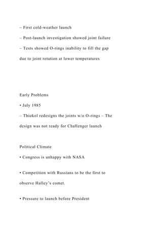 The Challenger Disaster A Case-study in Engineering Ethics.docx