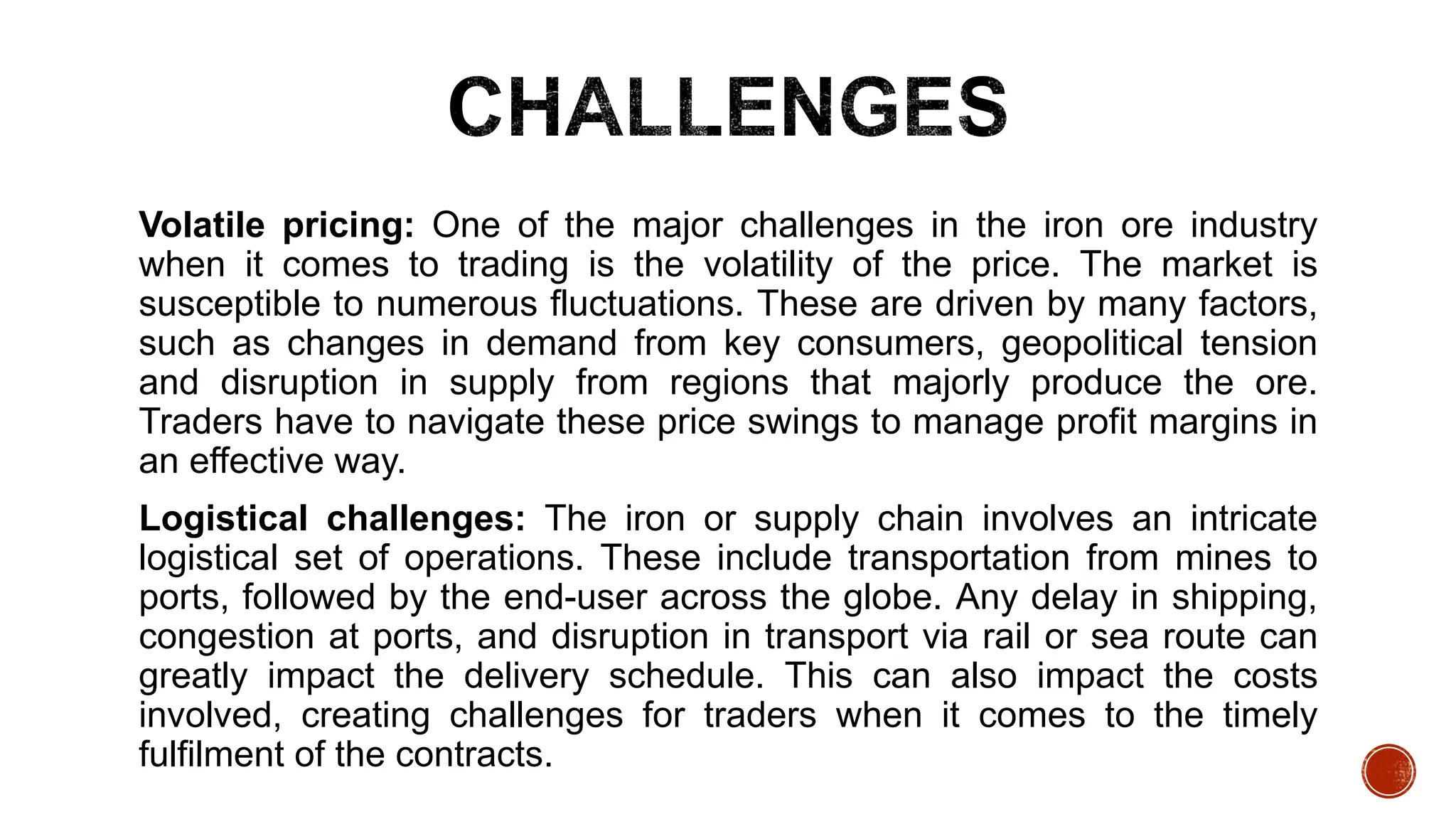 The challenges and opportunities in iron ore trading | PPTX