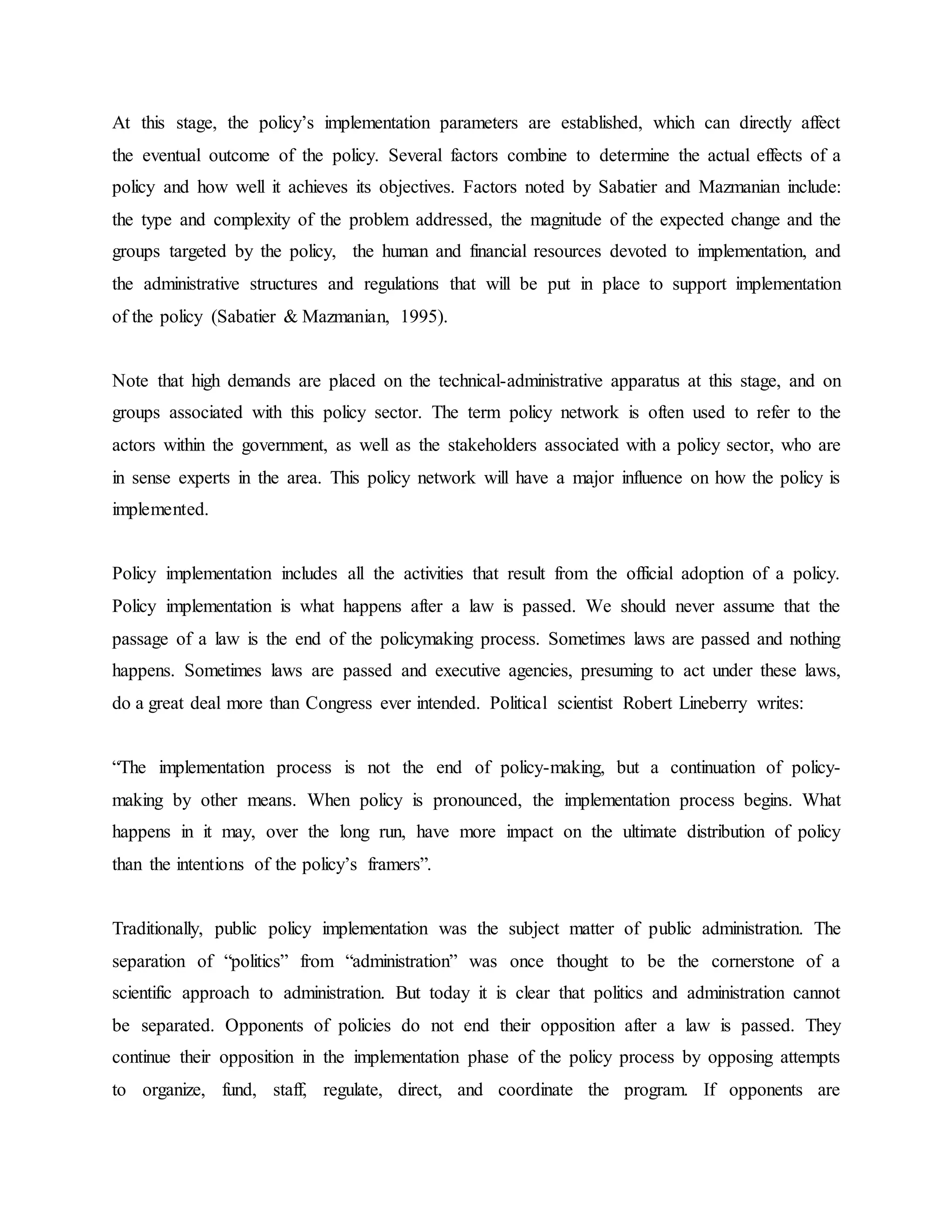 The challenges in policy formulation, policy analysis and implementation in developing countries ...