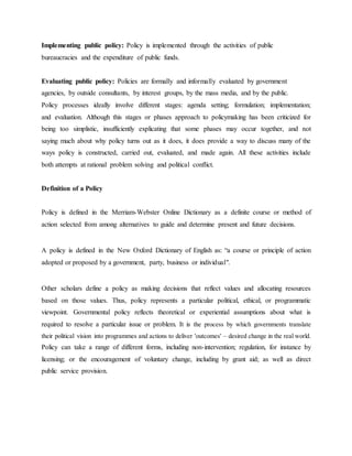 The challenges in policy formulation, policy analysis and ...