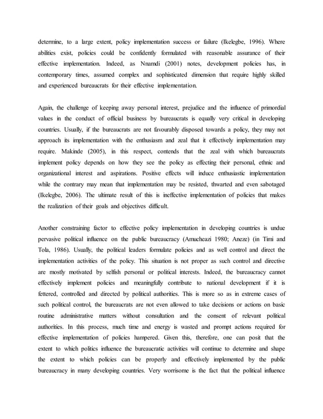 The challenges in policy formulation, policy analysis and ...