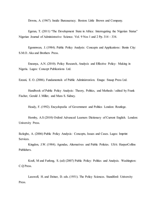 The challenges in policy formulation, policy analysis and ...