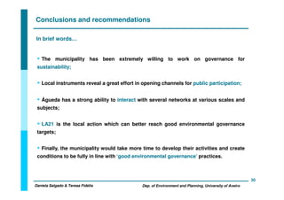 The challenges of municipalities in performing good environmental ...