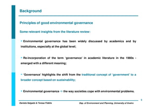 The challenges of municipalities in performing good environmental ...