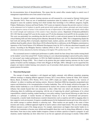THE CHALLENGES OF TEACHER LEADERSHIP IN THE PHILIPPINES AS EXPERIANCE ...