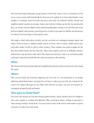 The Chand Raat Festivities | PDF